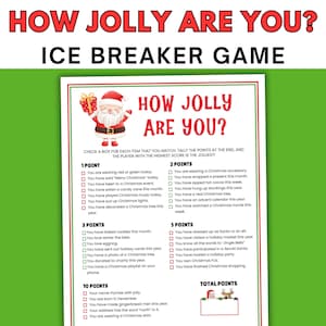 How Jolly Are You Game Printable Christmas Game Christmas Party Game ...
