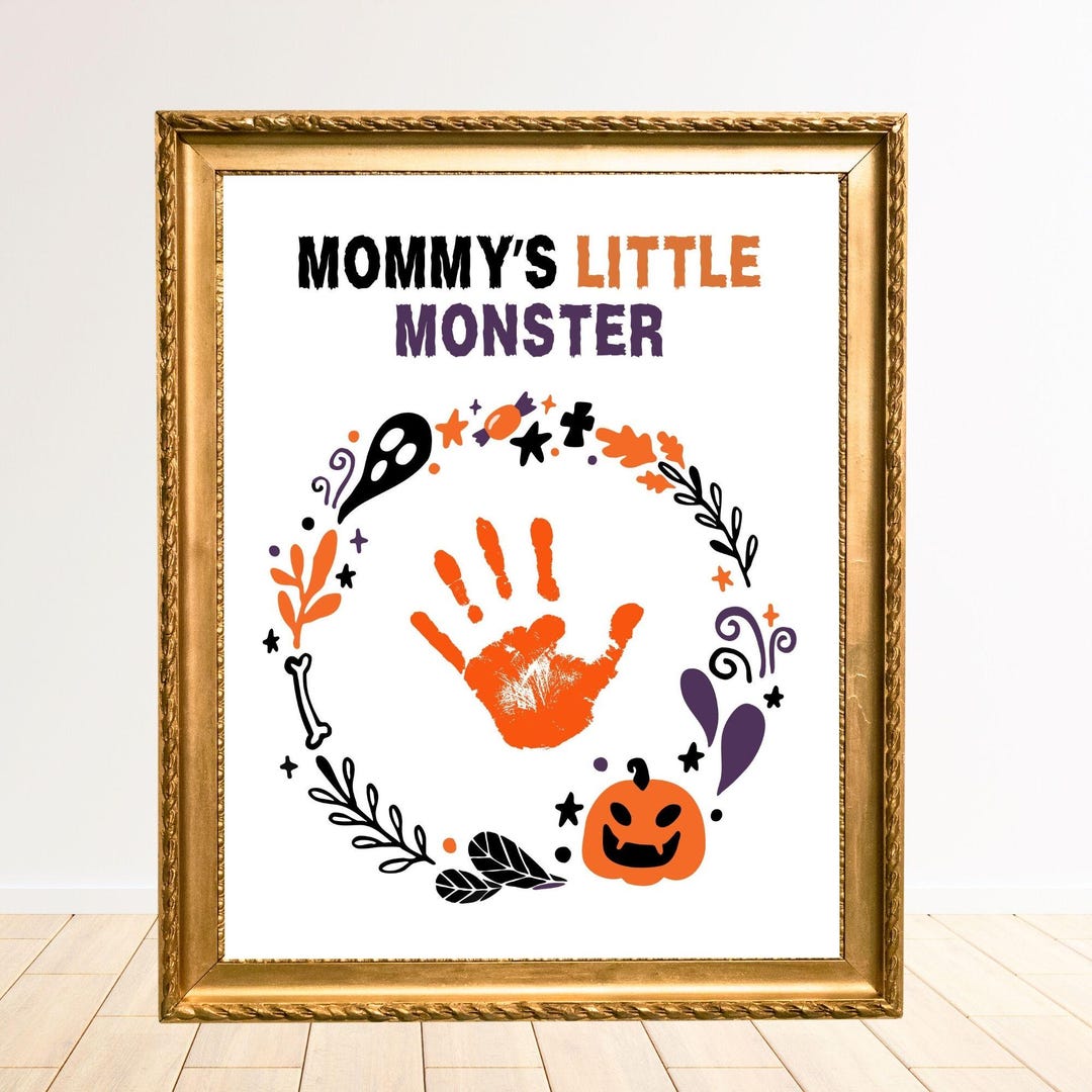 Halloween Handprint Craft Activity Printable Halloween Handprint Art ...