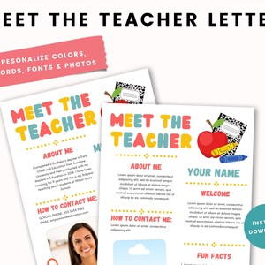 Meet the Teacher Template Bundle, Editable Meet the Teacher Templates ...