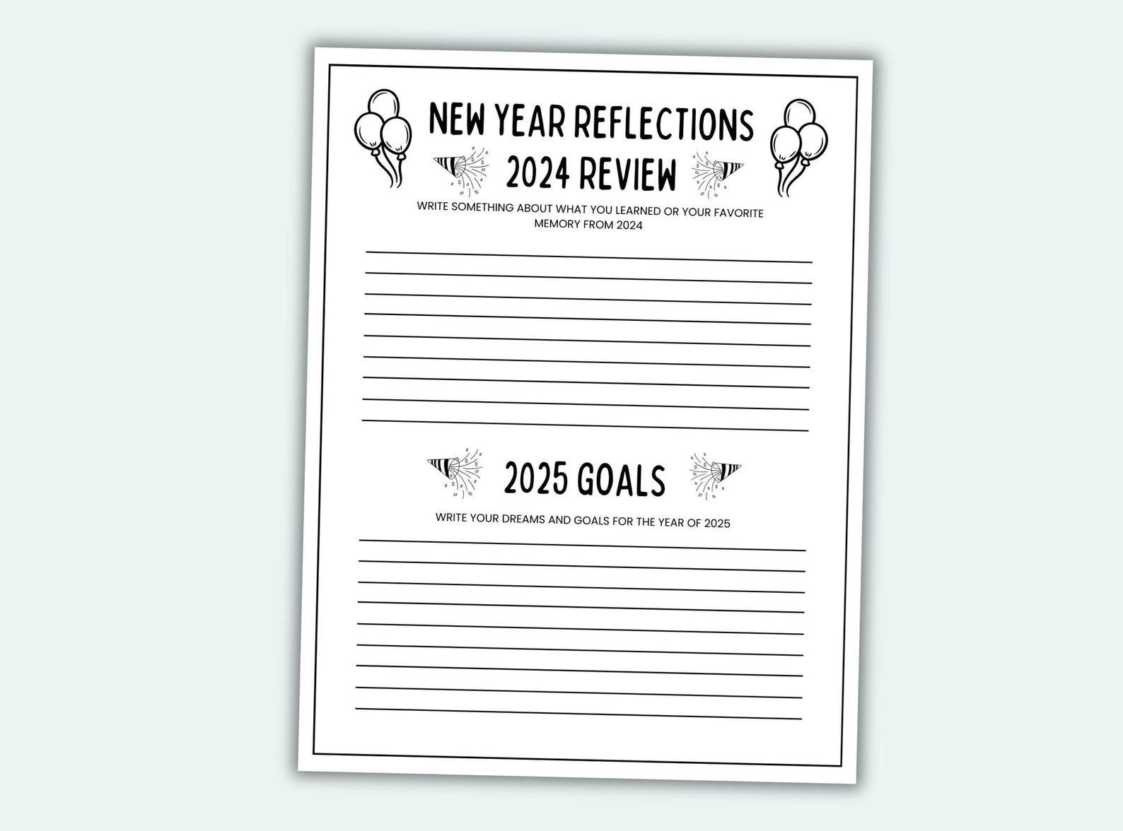 My Year in Review 2025 Printable New Years Activities Kids Year in ...