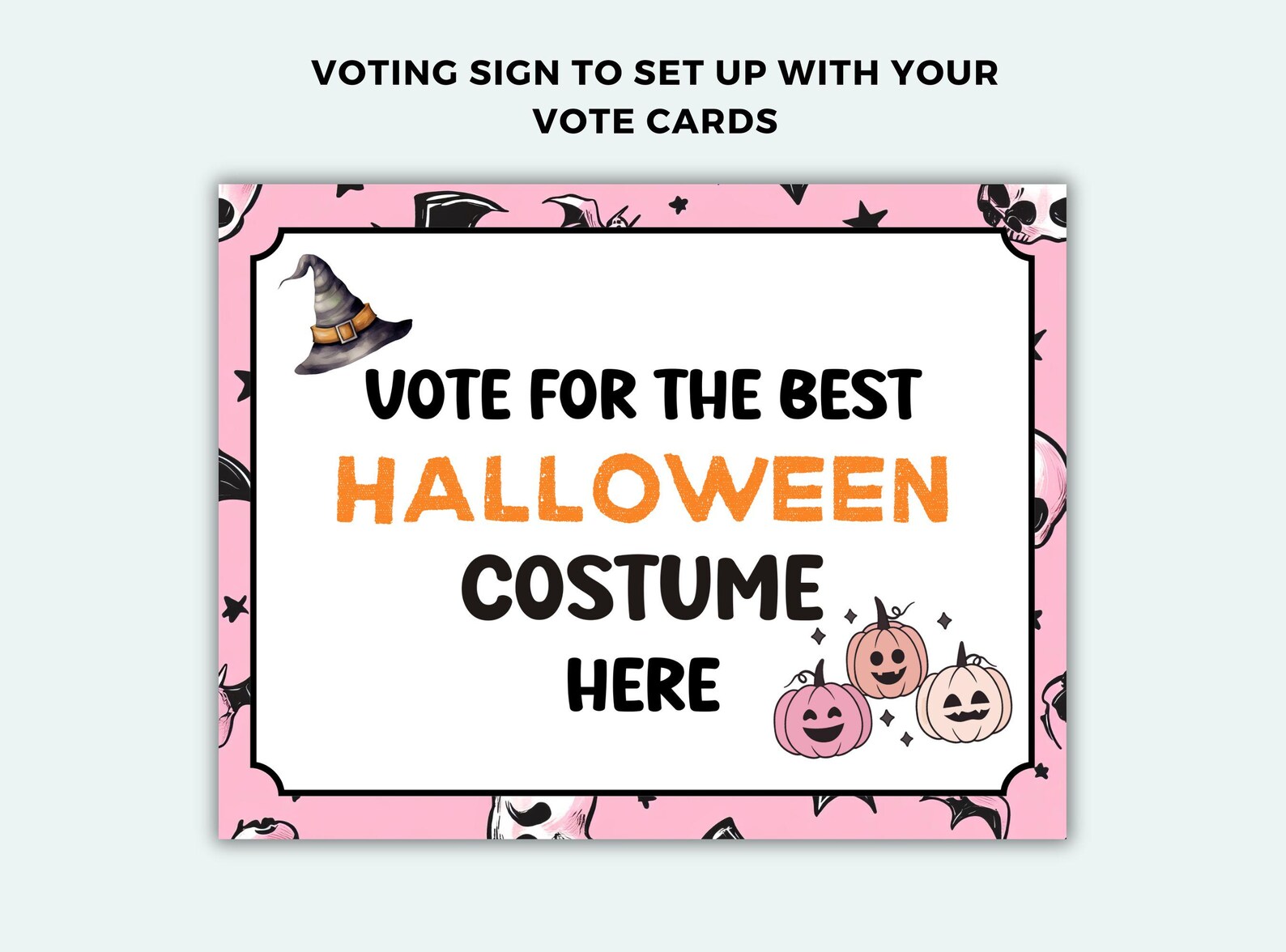 Halloween Costume Contest Kit Printable Halloween Costume Voting Card ...