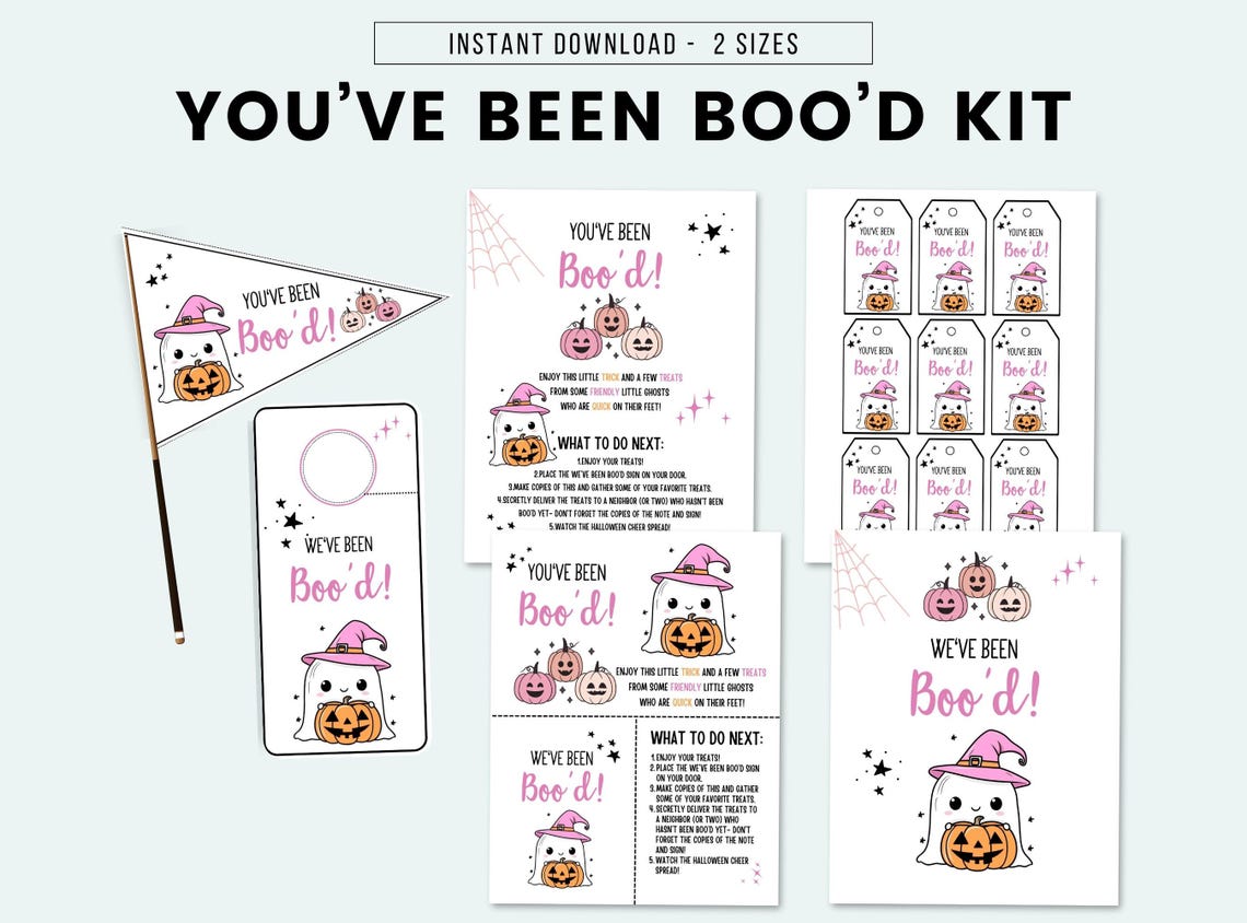 You've Been Boo'd Printable Halloween Kit You've Been Booed Pinkoween ...