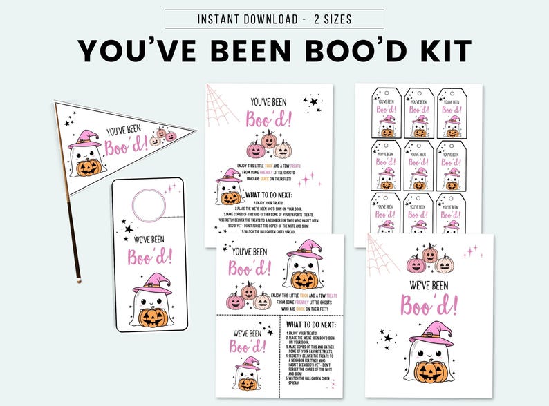 You've Been Boo'd Printable Halloween Kit You've Been Booed Pinkoween ...