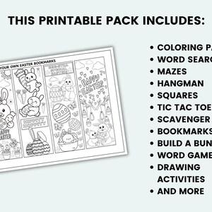Easter Activity Pack Easter Activity for Kids Easter Coloring Pages ...