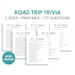 Road Trip Trivia | Printable Road Trip Games | Trivia Questions for ...