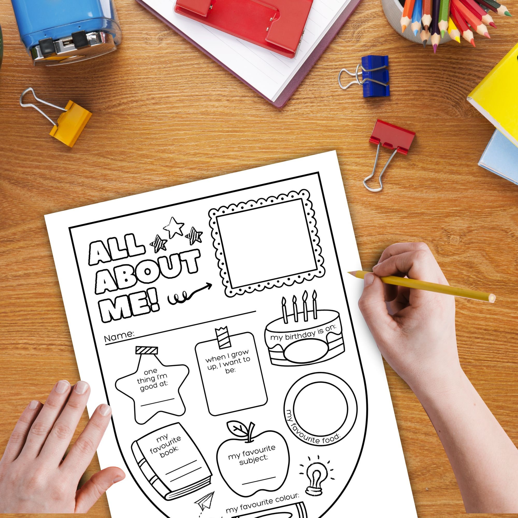 All About Me Banner First Day of School Printable Back to School ...