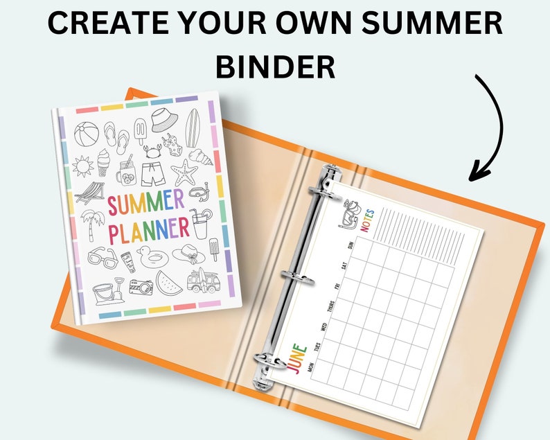 Summer Planner 2025 Printable Summer Camp at Home Summer Schedule for ...