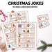 Christmas Joke Cards Printable Christmas Lunch Box Notes Christmas ...