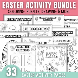 Easter Activity Pack Easter Activity for Kids Easter Coloring Pages ...