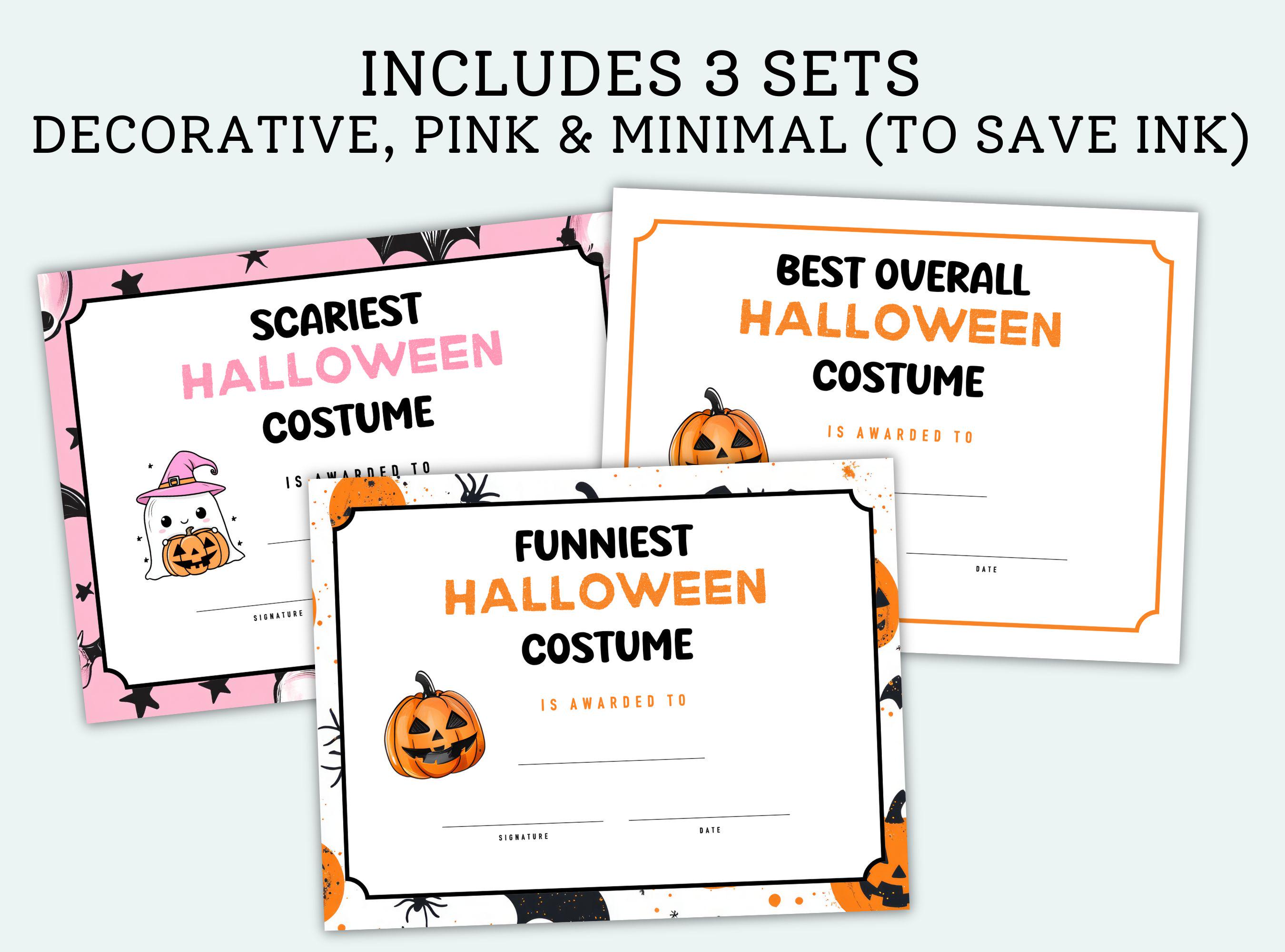 Halloween Costume Contest Kit Printable Halloween Costume Voting Card ...