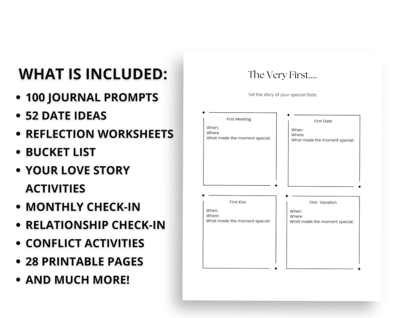 Couple Journal Printable Couple Planner Couples Journal Couple Journal ...