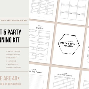 Printable Event Planner Party Planner Birthday Planner Event Checklist ...