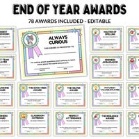 Certificate for Students, End of the Year Awards, Awards for Students ...