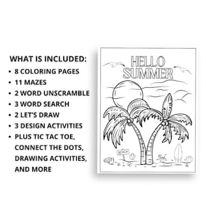 Summer Activity Bundle Printable Summer Kids Activities Summer ...