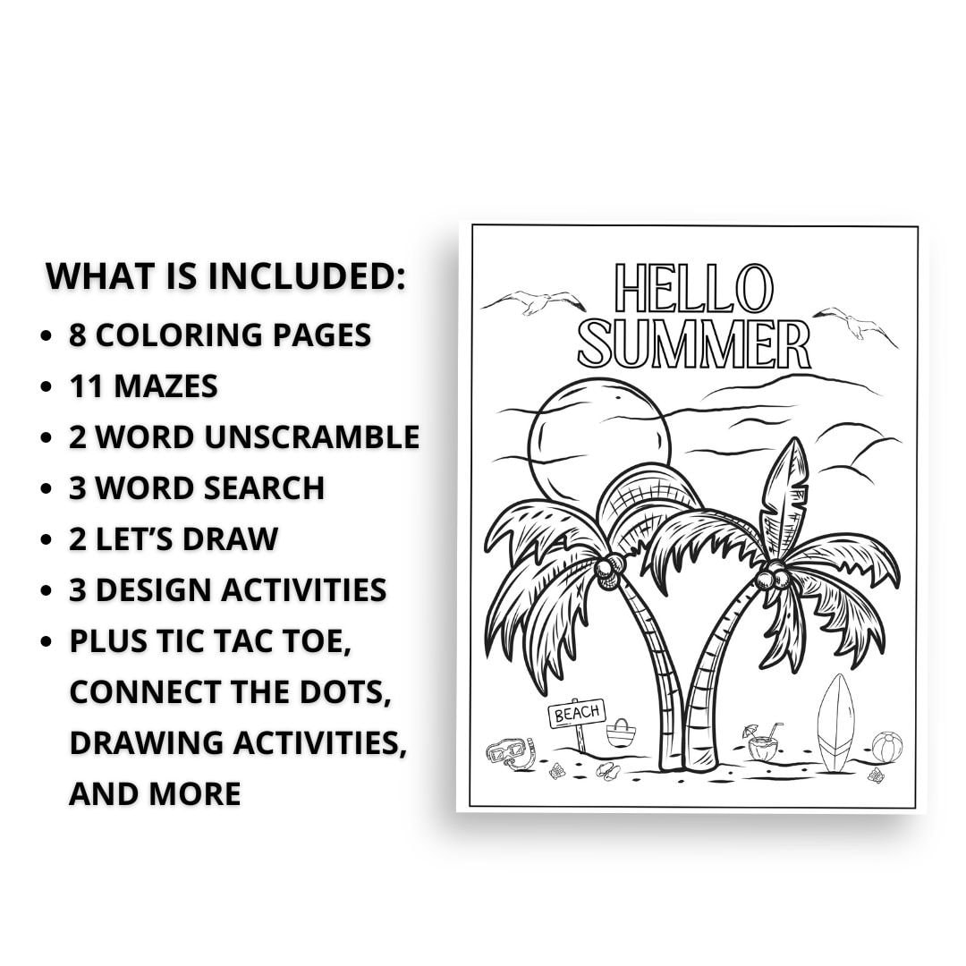 Summer Activity Bundle Printable Summer Kids Activities Summer ...
