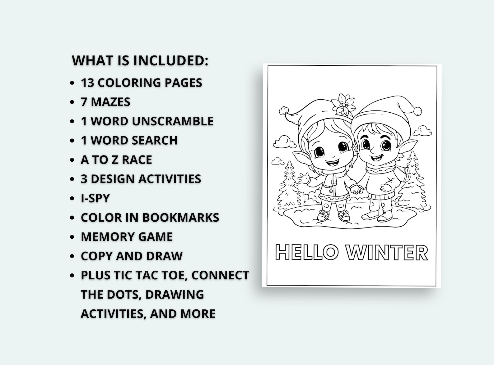 Winter Activity Bundle Printable Winter Kids Activities Winter ...