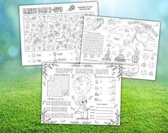Earth Day Activity Coloring Sheet - Etsy