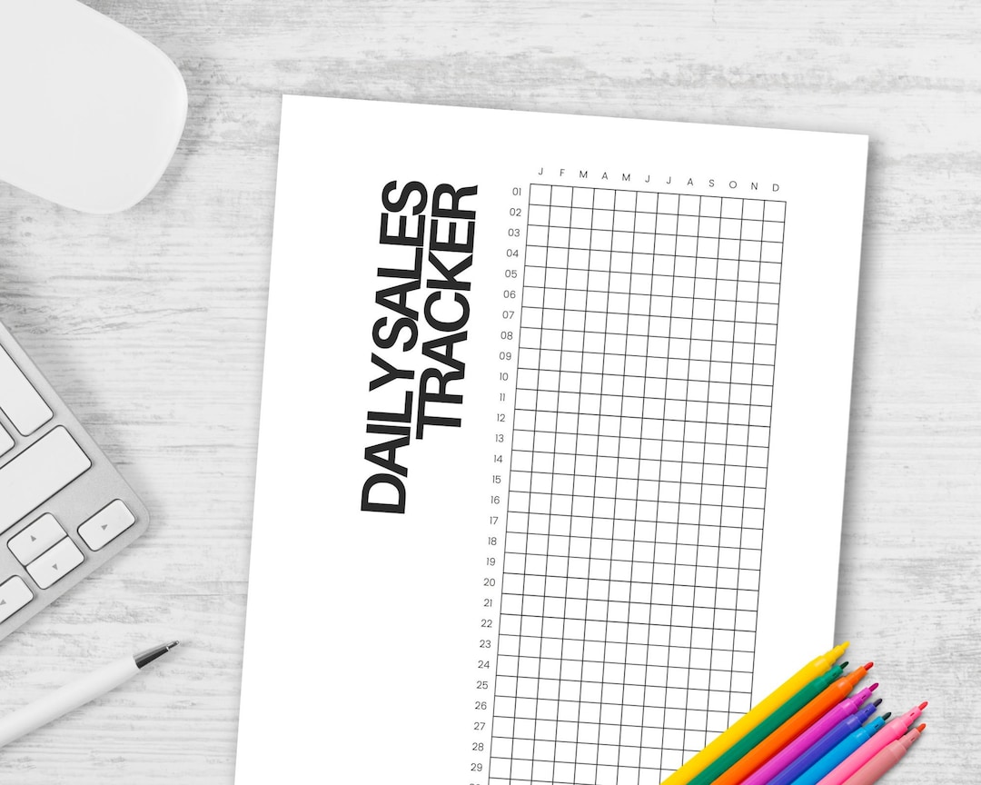 Daily Sales Tracker Printable Sales Tracker, Daily Sales Log, A5 ...