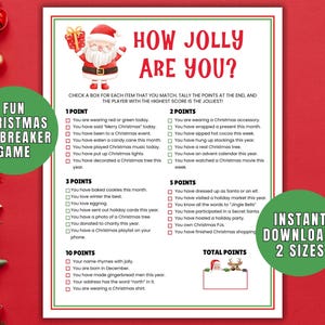 How Jolly Are You Game Printable Christmas Game Christmas Party Game ...