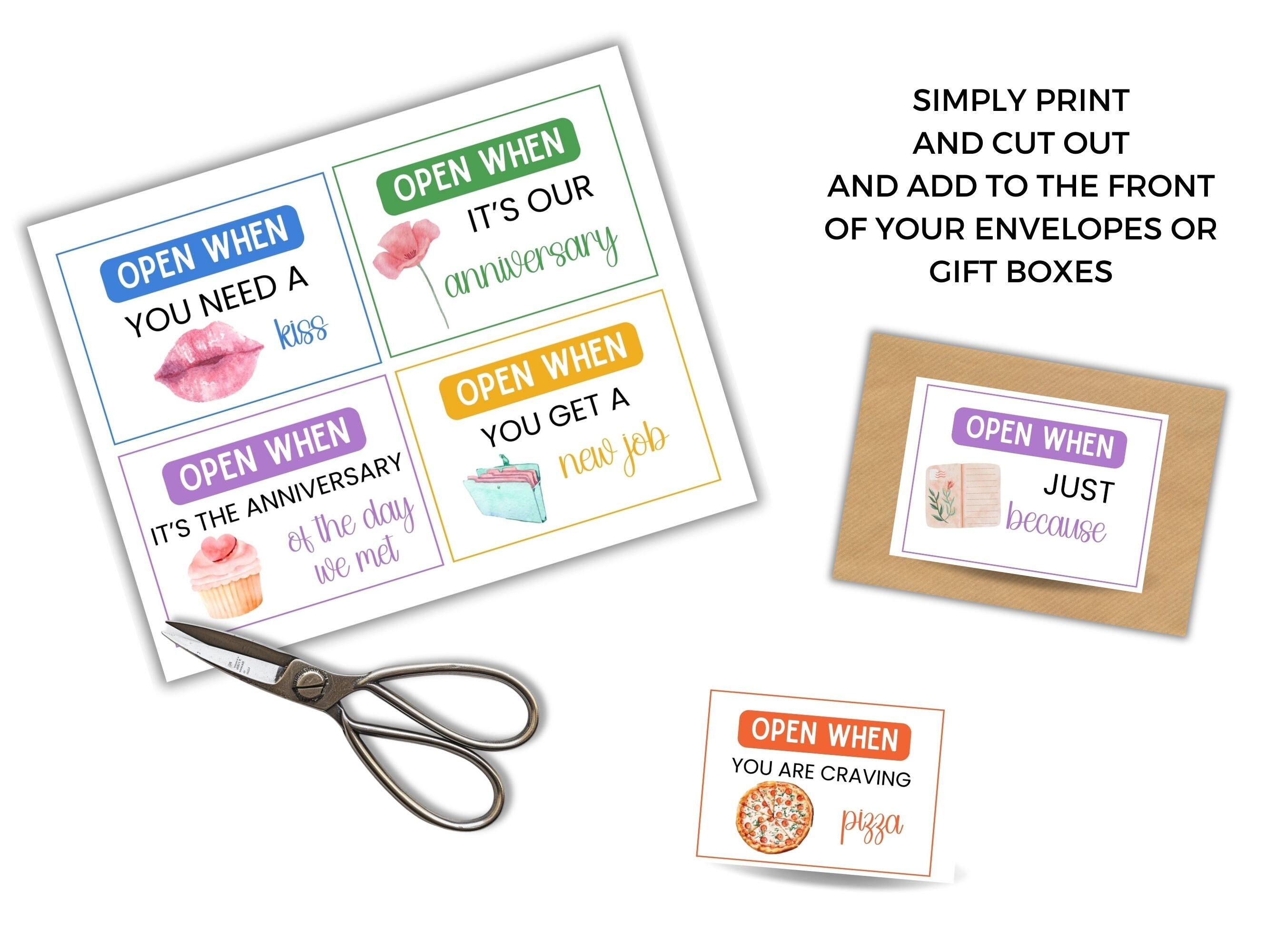 Open When Letter Templates Open When Envelopes Open If Open If Letter ...