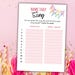 Name That Song Party Game Printable Music Trivia Party Game Birthday ...