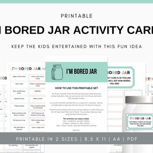I'm Bored Jar Activity Cards Printable Activity Cards for Kids ...