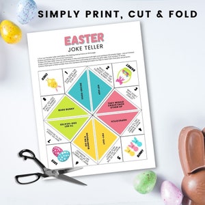 Easter Joke Teller Printable Easter Cootie Catcher Easter Fortune ...