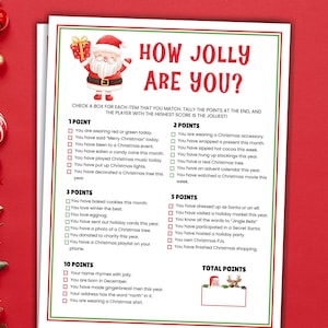 How Jolly Are You Game Printable Christmas Game Christmas Party Game ...