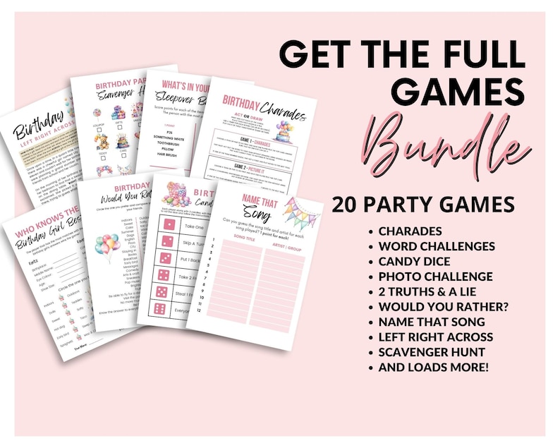 Name That Song Party Game Printable Music Trivia Party Game Birthday ...