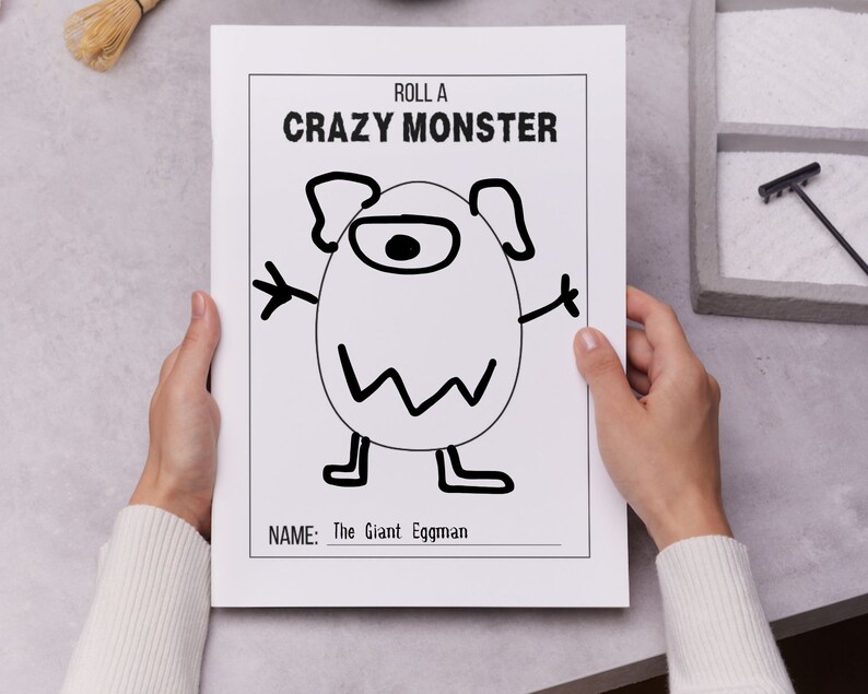 Halloween Draw A Monster Game, Printable Halloween Game for Kids ...