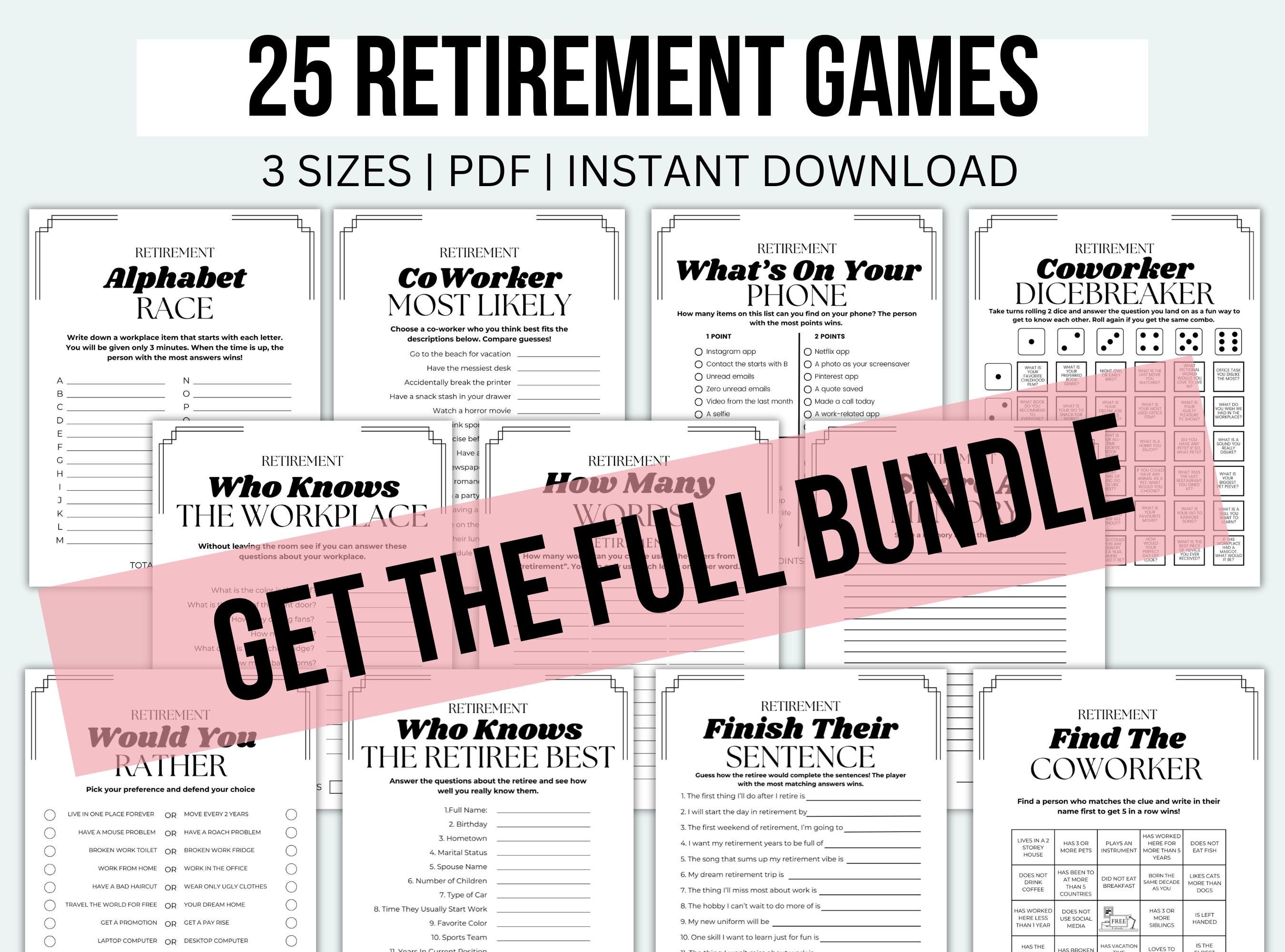 Who Knows the Retiree Best Retirement Party Game Printable Retiring ...
