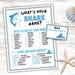 What's Your Shark Name Game Printable Shark Party Game Shark Week Game ...