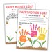 Mother's Day Handprint Activity Printable Handprint Craft Template ...