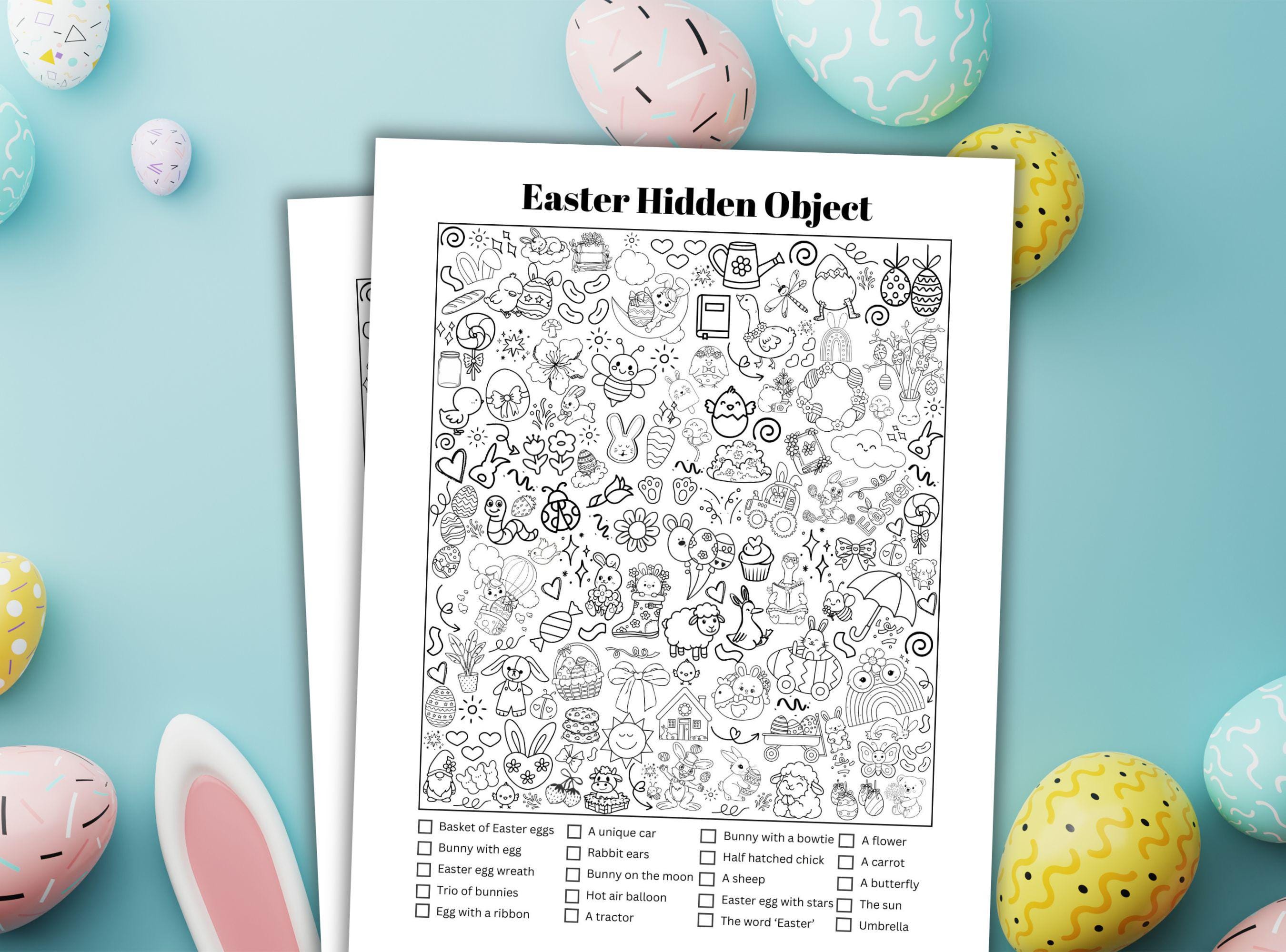 Easter Hidden Object Game Easter I Spy Printable Easter Game Easter ...