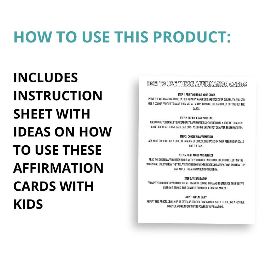 Positive Affirmation Cards for Kids Printable Affirmation Cards ...