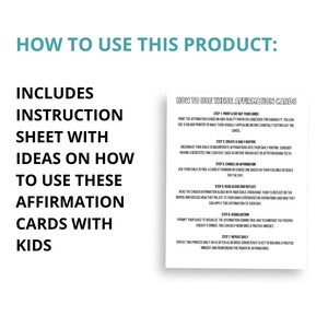 Positive Affirmation Cards for Kids Printable Affirmation Cards ...