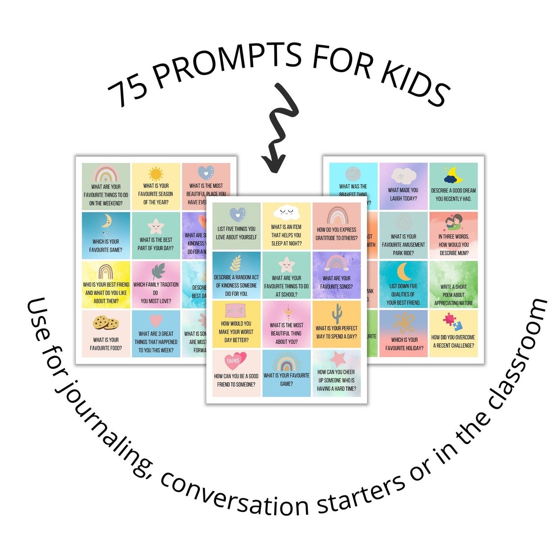 Gratitude Prompts for Kids, Gratitude Questions for Kids, Gratitude ...