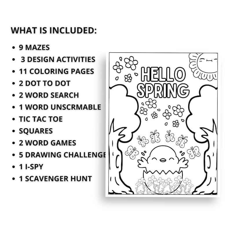 Spring Activity Bundle Printable Spring Kids Activities Spring ...