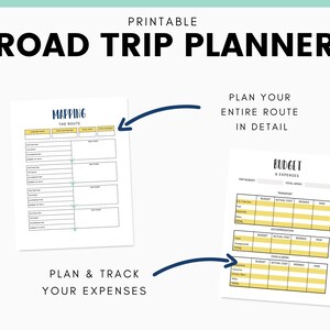 Printable Road Trip Planner Travel Planner RV Planner Road Trip ...