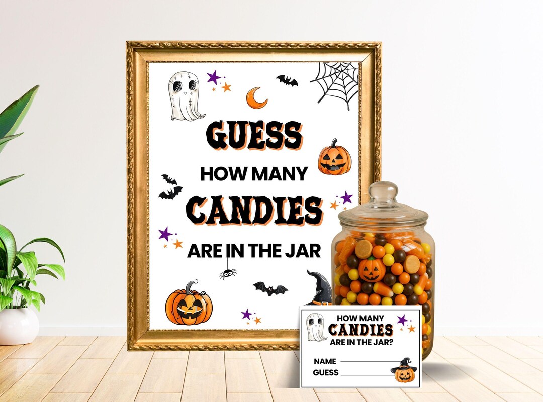 Halloween Candy Guessing Game Printable Halloween Game Halloween Party ...