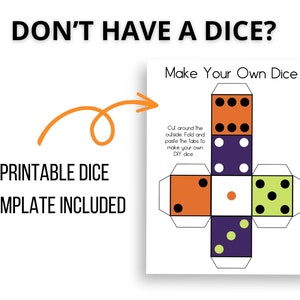 Halloween Roll A Jack O' Lantern Game, Printable Halloween Game for ...