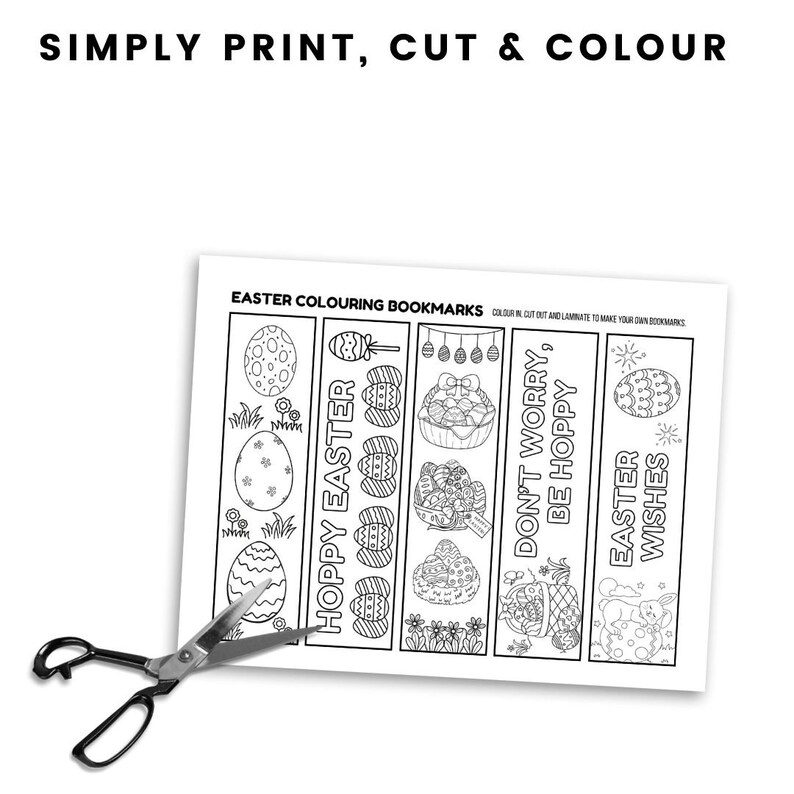 Easter Coloring Bookmarks Printable Easter Bookmarks for Kids Easter ...