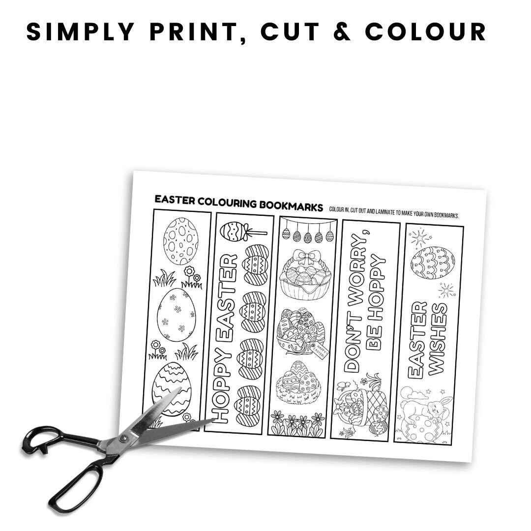 Easter Coloring Bookmarks Printable Easter Bookmarks for Kids Easter ...