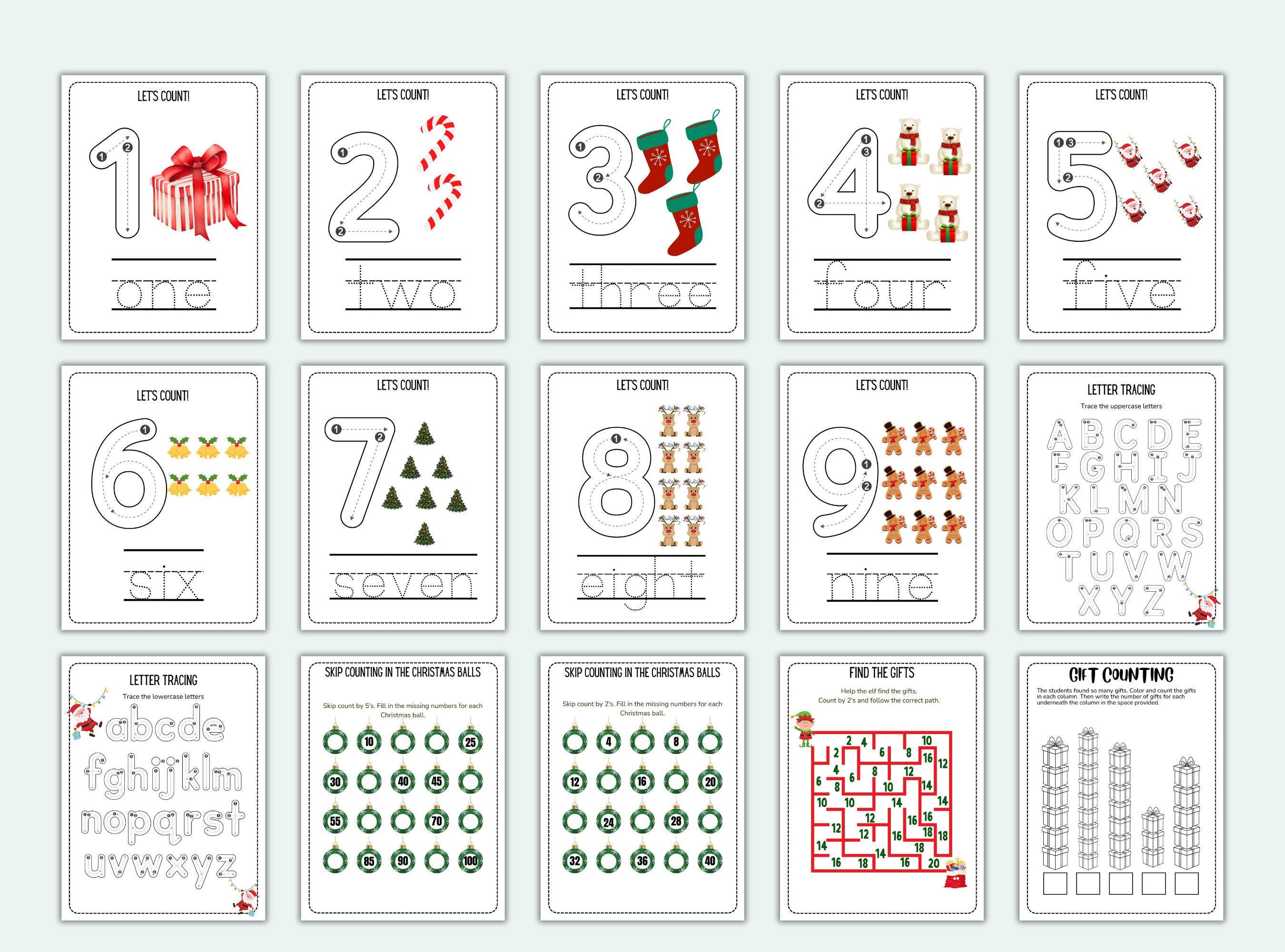 Christmas Preschool Activity Bundle Printable Christmas Activities ...