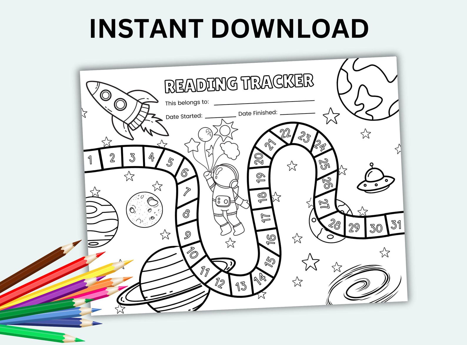 Reading Trackers for Kids Printable Kids Reading Tracker Bundle Reading ...
