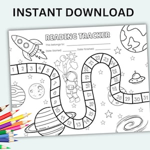 Reading Trackers for Kids Printable Kids Reading Tracker Bundle Reading ...
