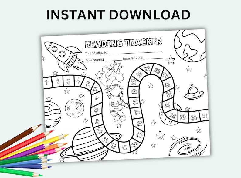 Reading Trackers for Kids Printable Kids Reading Tracker Bundle Reading ...
