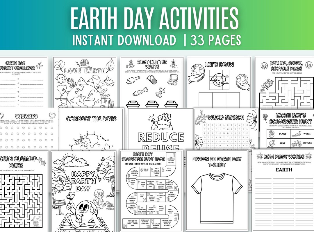 Earth Day Activity Bundle Printable Earth Day Activities Earth Day ...