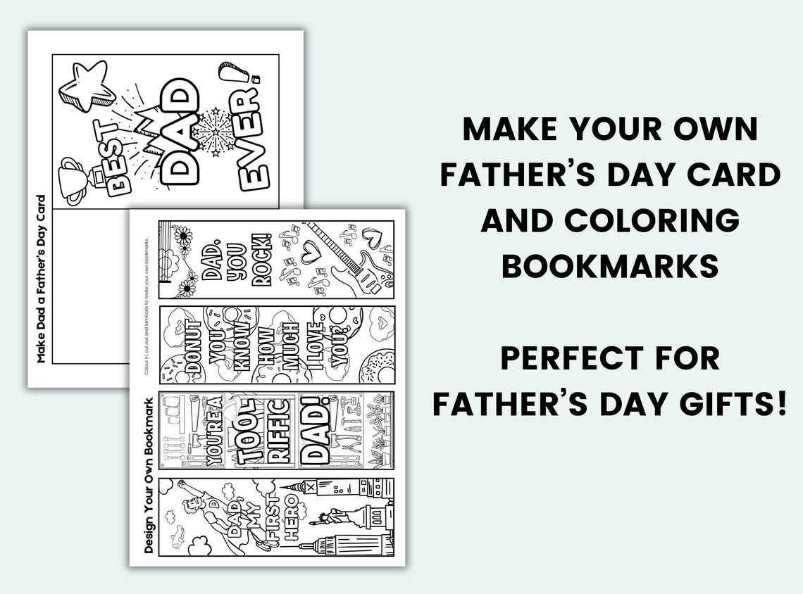 Fathers Day Activity Bundle Printable Fathers Day Activity Fathers Day ...