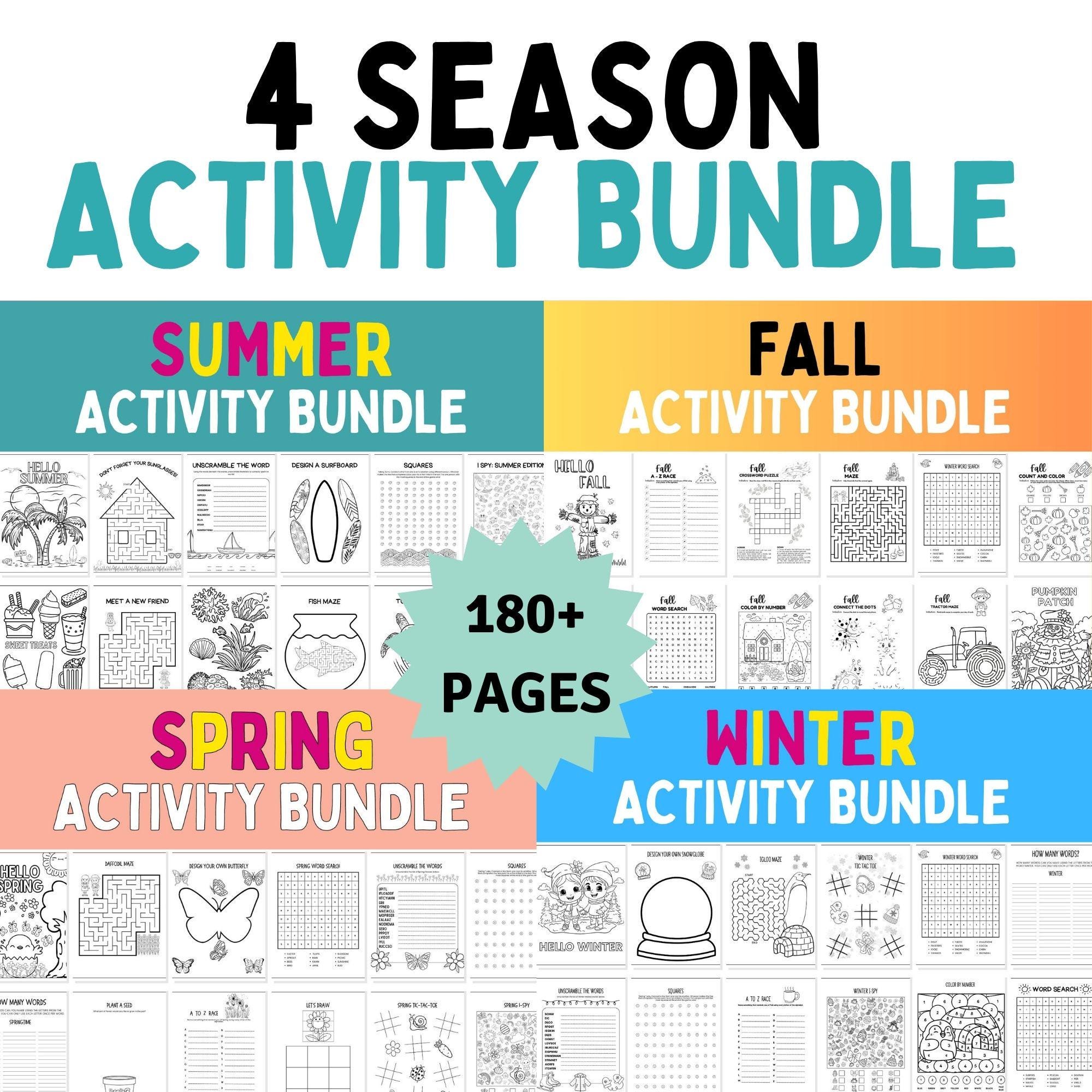 Seasonal Activity Bundle Printable Seasonal Activities Printable 4 ...
